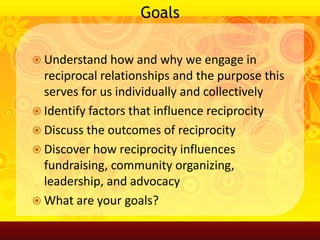 Social reciprocity presentation | PPTX