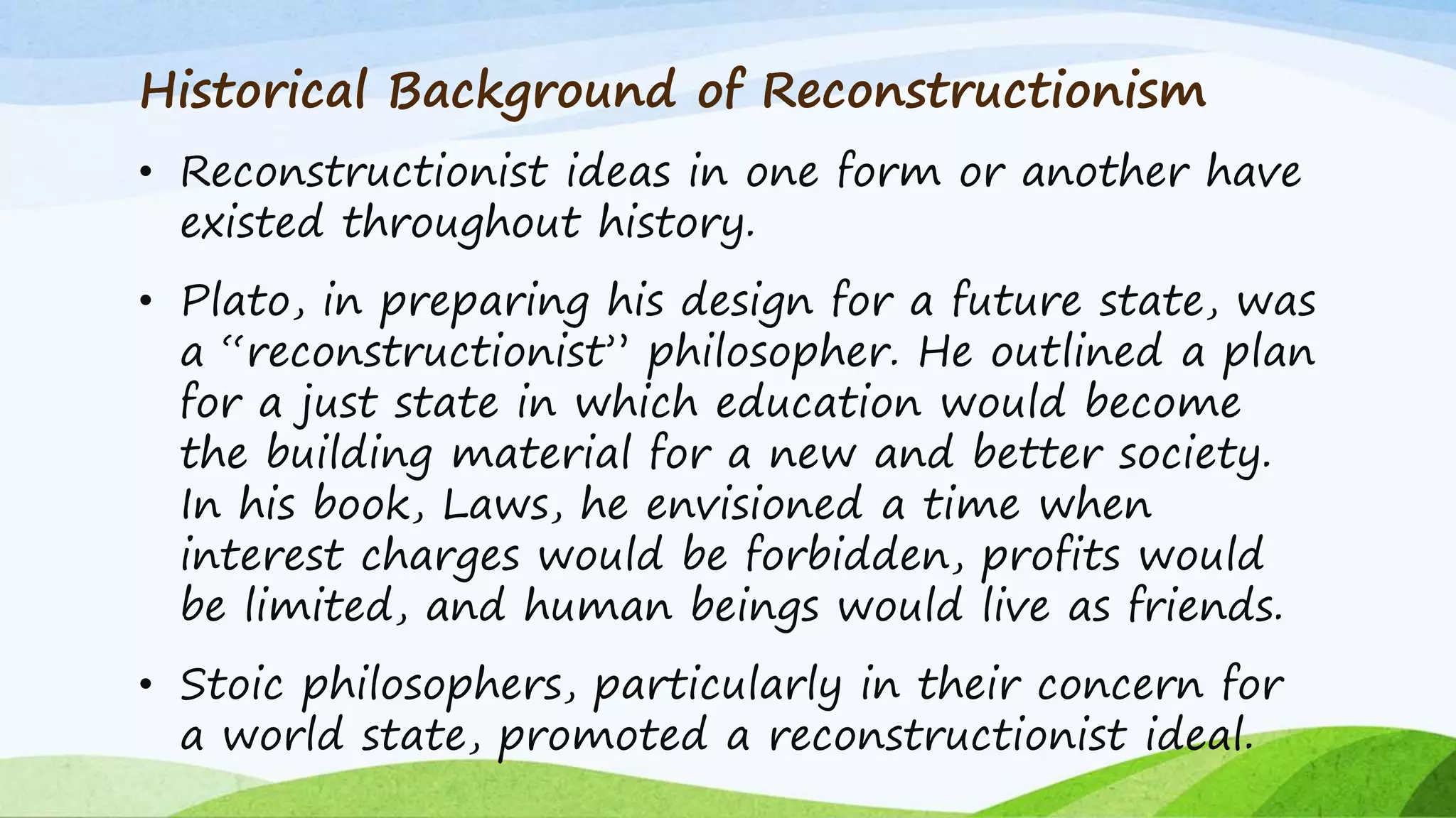 Educational Theories: Social Reconstructionism | PPTX