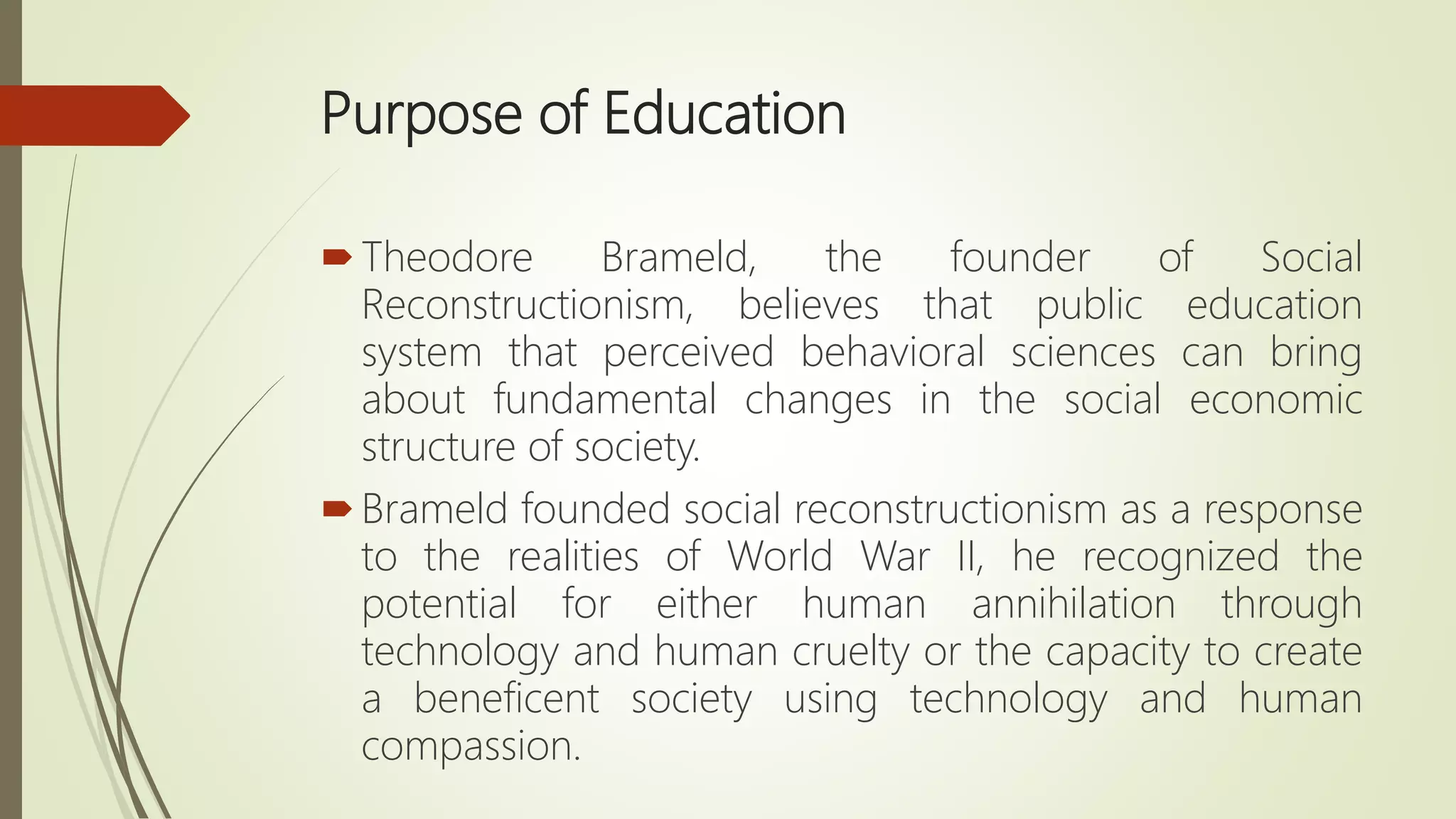 Social reconstructionism ppt | PPTX