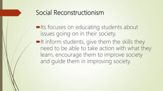 Social reconstructionism ppt | PPTX