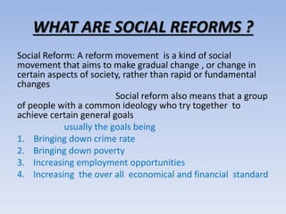 Social reform | PPT