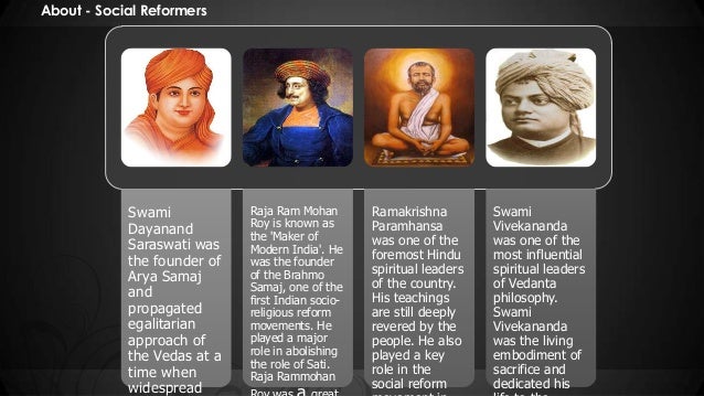 Social Reformers Of India Prepared by Sharika Shivani U.J