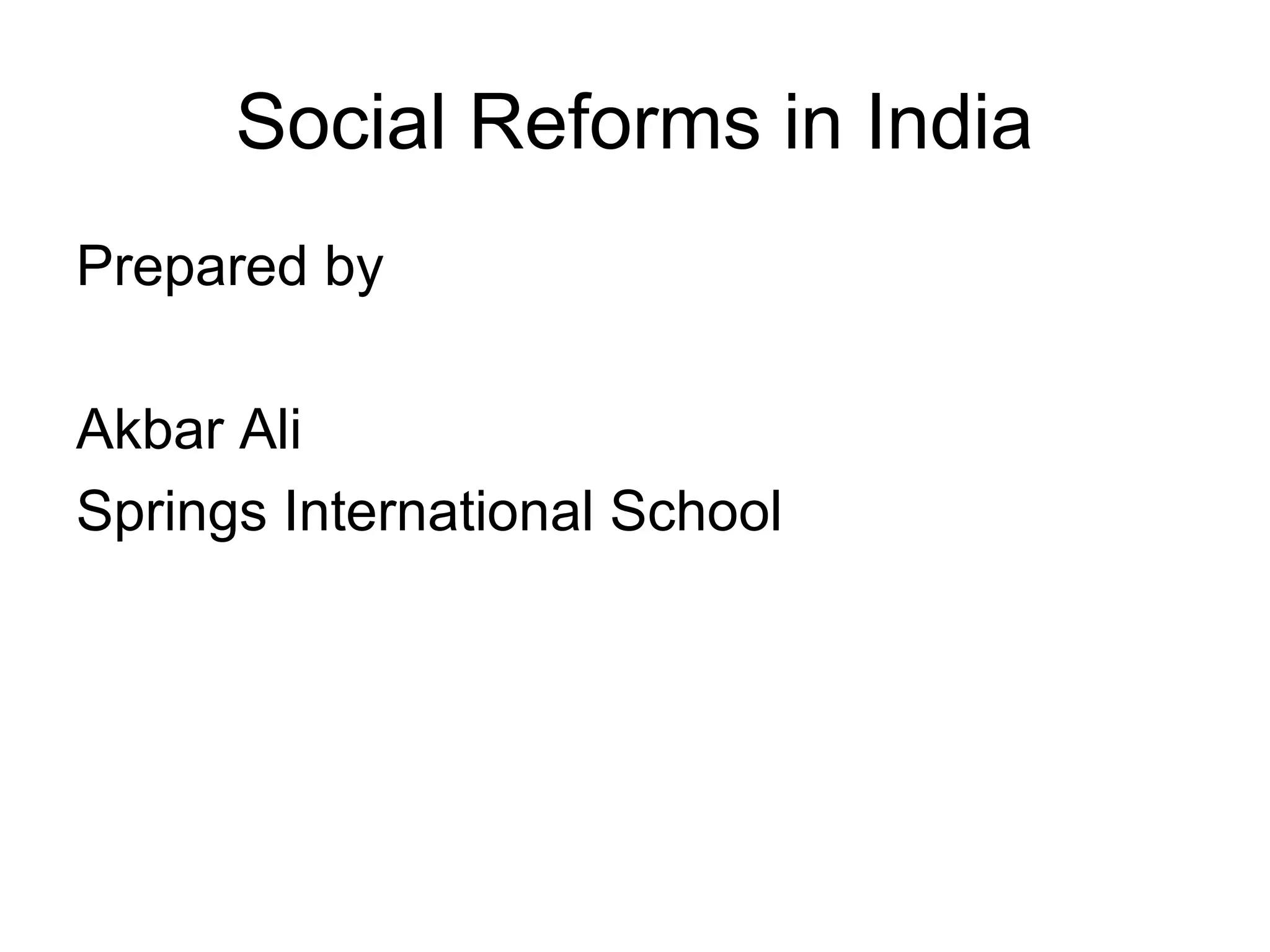 Social reforms in india | PPT