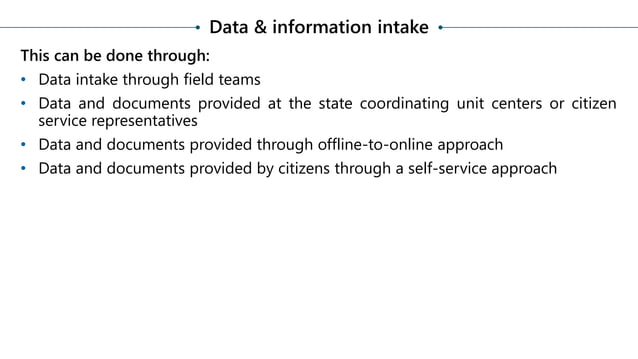 Social registries and management information system a prequel to ...