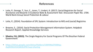 Social registries and management information system a prequel to ...
