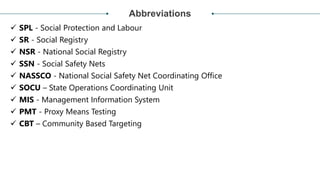 Social registries and management information system a prequel to ...