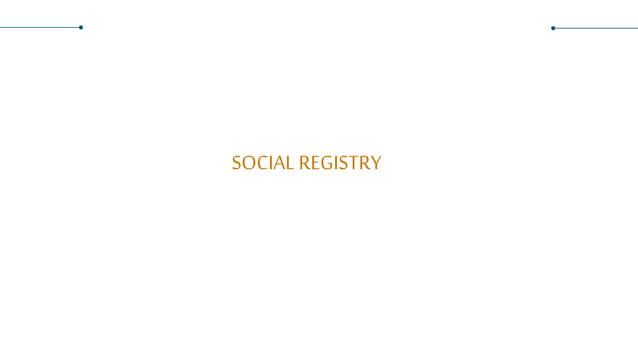 Social registries and management information system a prequel to ...