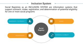 Social registries and management information system a prequel to ...
