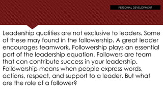 social relationship for various role of leadership and followership.pptx