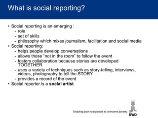 Social reporting | PPT