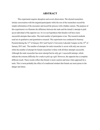 Social Psychology Research Report | DOCX