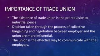 Social responsibilities of trade union | PPTX