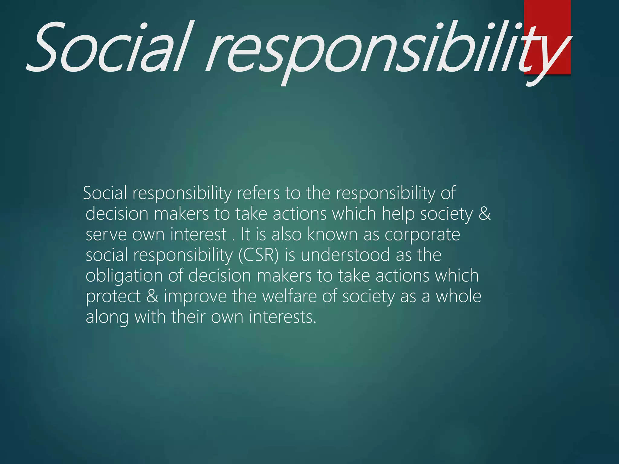 Social responsibility | PPT