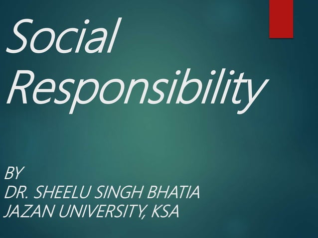 Social responsibility | PPT