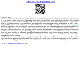 Social Responsibility And Its Impact On Society | PDF