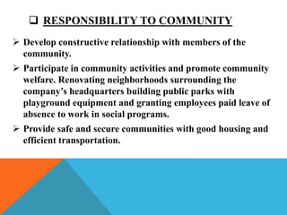 Social responsibility and ethics | PPTX