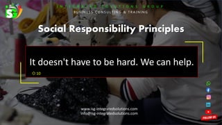 Social responsibility principles post | PPT