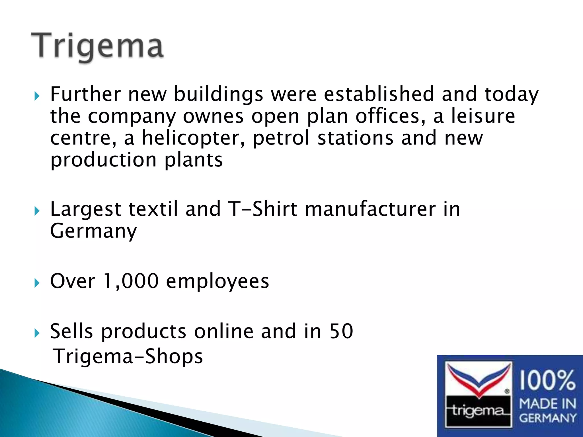 Corporate Social Responsibility Trigema | PPTX