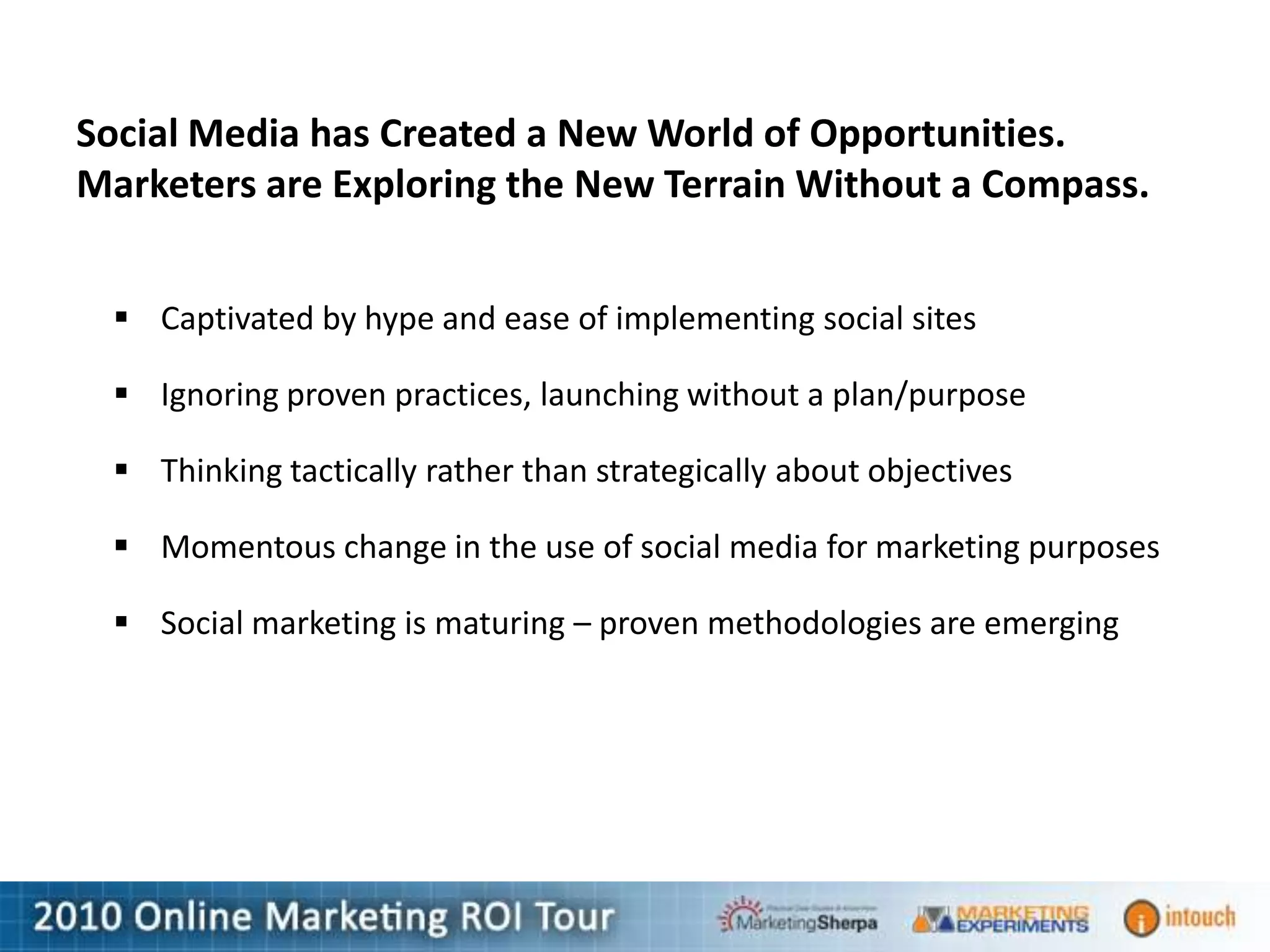 Social Marketing Road Map = Harvard Presentation | PPTX