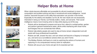 Social Robotics: Four Scenarios | PDF