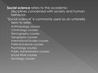 Social science | PPTX