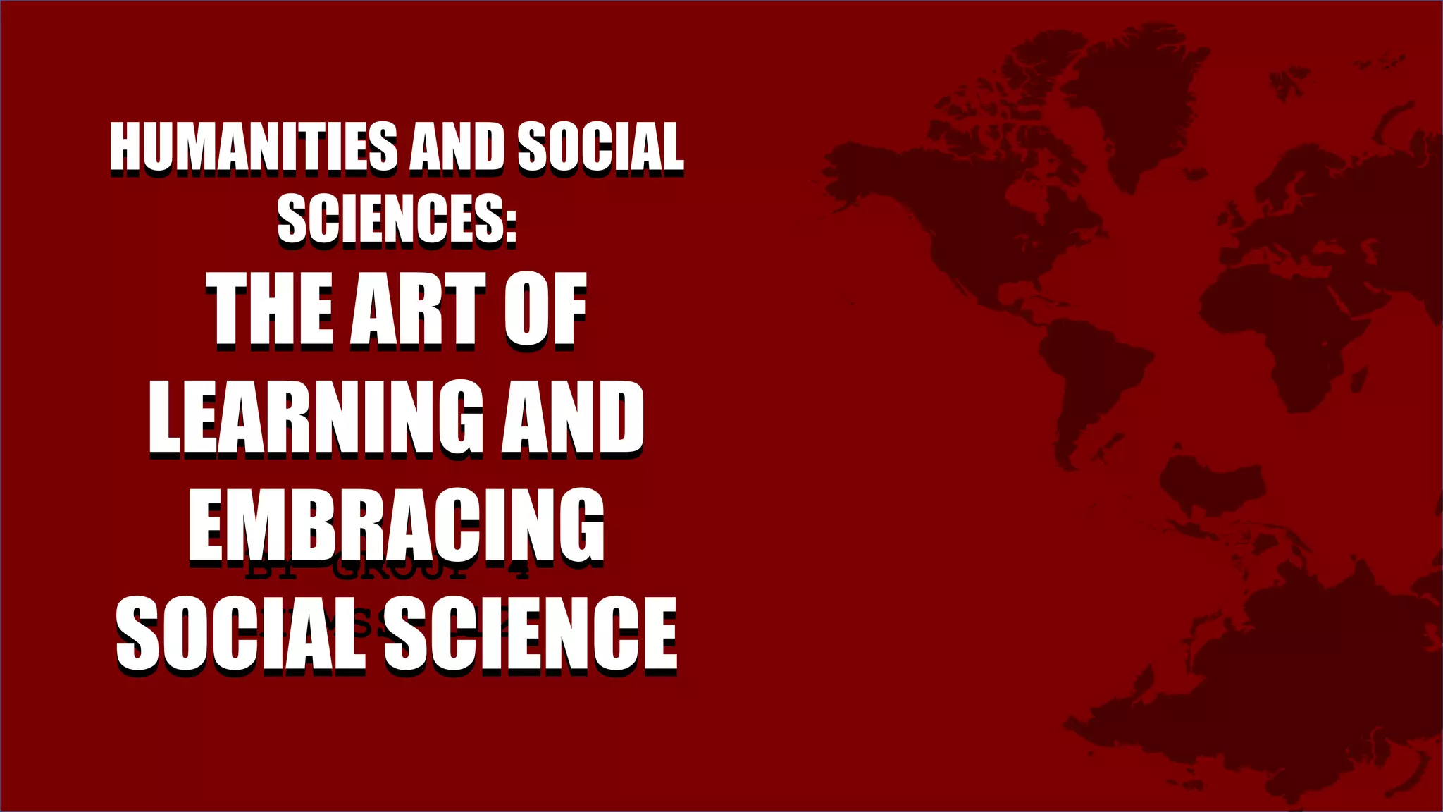 HUMANITIES AND SOCIAL SCIENCES | PPTX