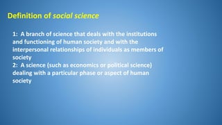 Social science | PPTX