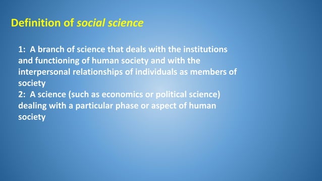Social science | PPT