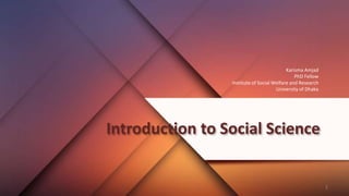 Social science | PPT