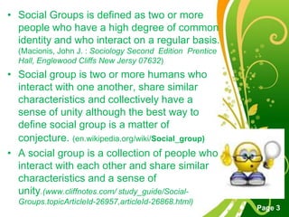 Social science 2 Social Groups | PPTX