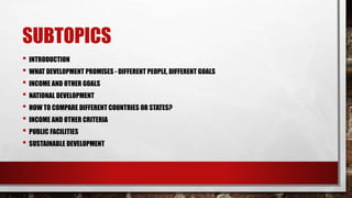 Class 10 Economics Ch-1 Developent | PPT