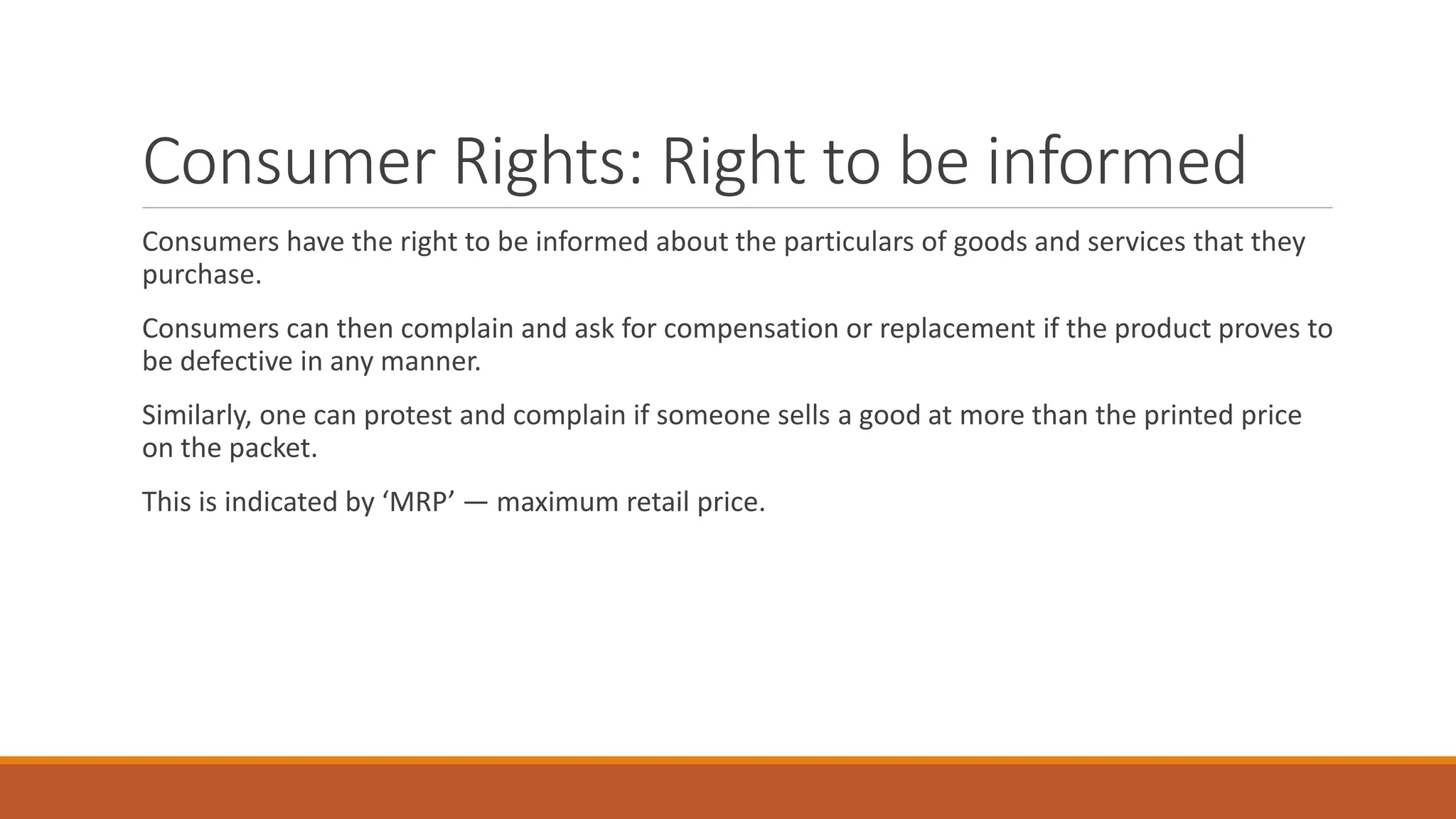 Class 10 Social Science Economics Chapter 5 Consumer Rights | PPT
