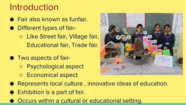 Fair and Exhibition in School (Social Science) | PPTX | Education