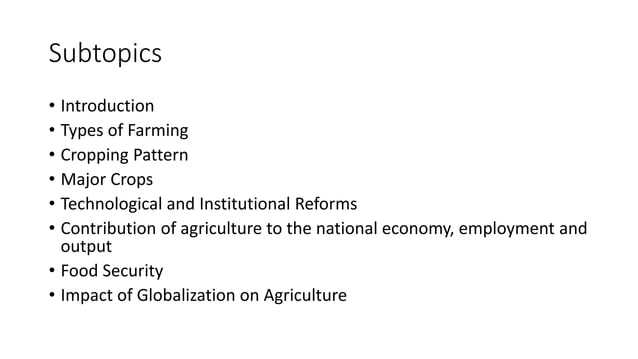 Social Science Geography Chapter 4 Class 10 Agriculture PPT | PPT ...