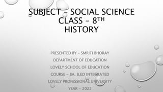 Social science | learn | ncert | class-8th | history | lovely ...