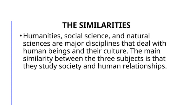 Social Science, Natural Science and Humanities..pptx | Science