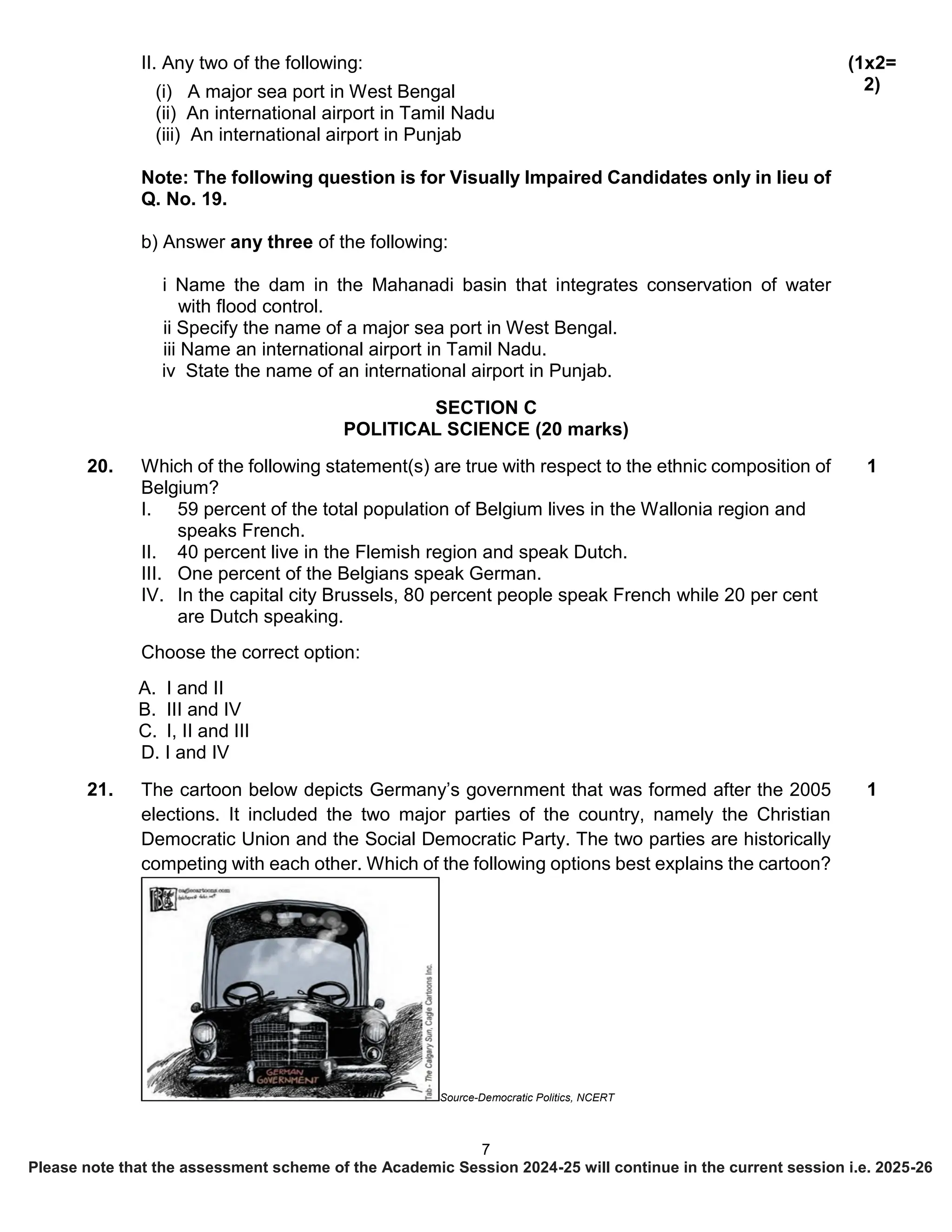 Social science class 10th cbse sample paper | PDF