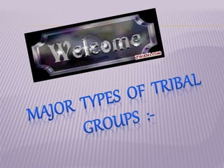 sst - ppt on major types of tribal groups | PPTX