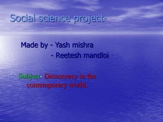 Social science project work made by me.ppt