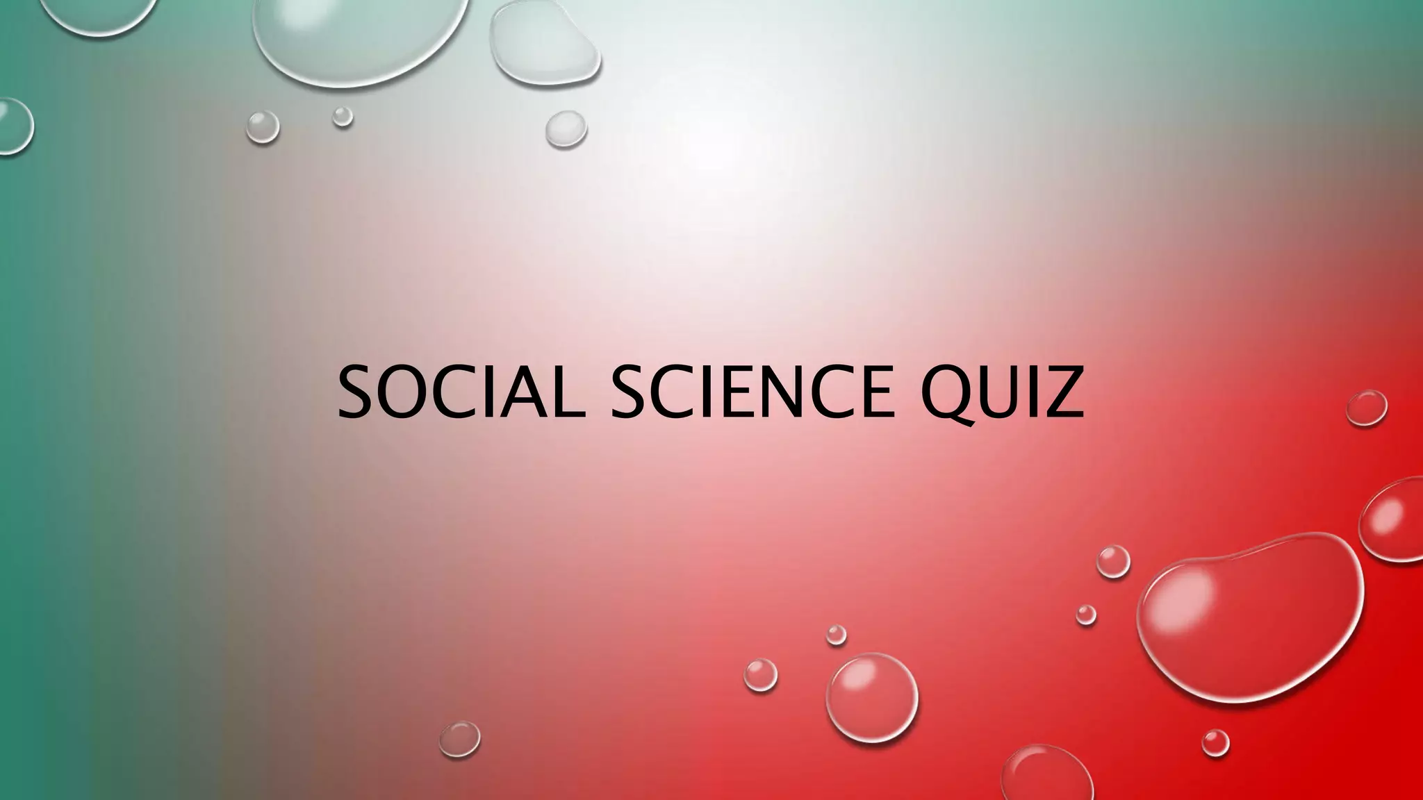 Social science quiz | PPTX