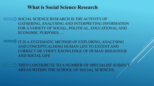 Understanding the Concept of Social science research | PPTX