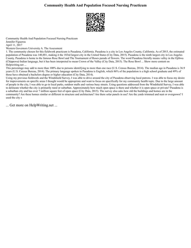 Social Science Research Paper Example Case Stu | PDF