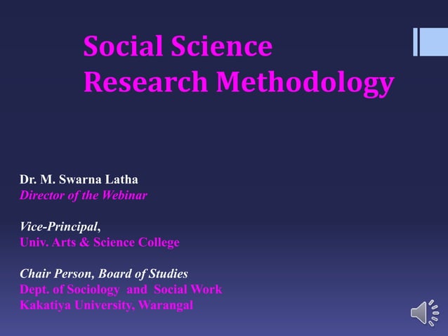 Social science Research Methodology explained | PPTX