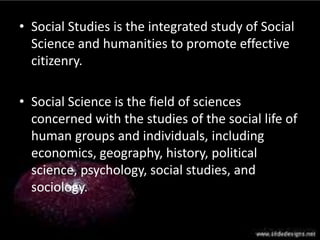 Social sciences and social studies | PPTX