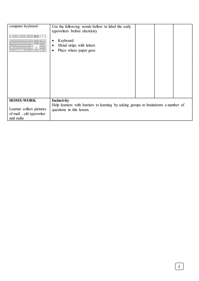Social sciences lesson plan term 4 history | DOCX | Technology & Computing