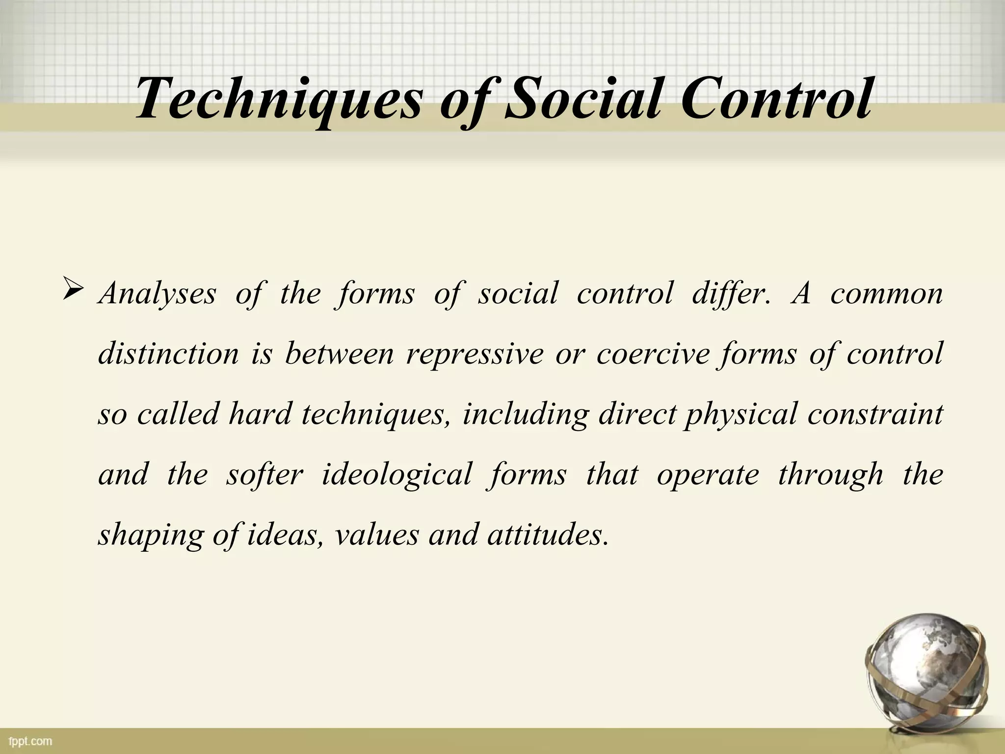 Social control And Agencies of social control | PPT