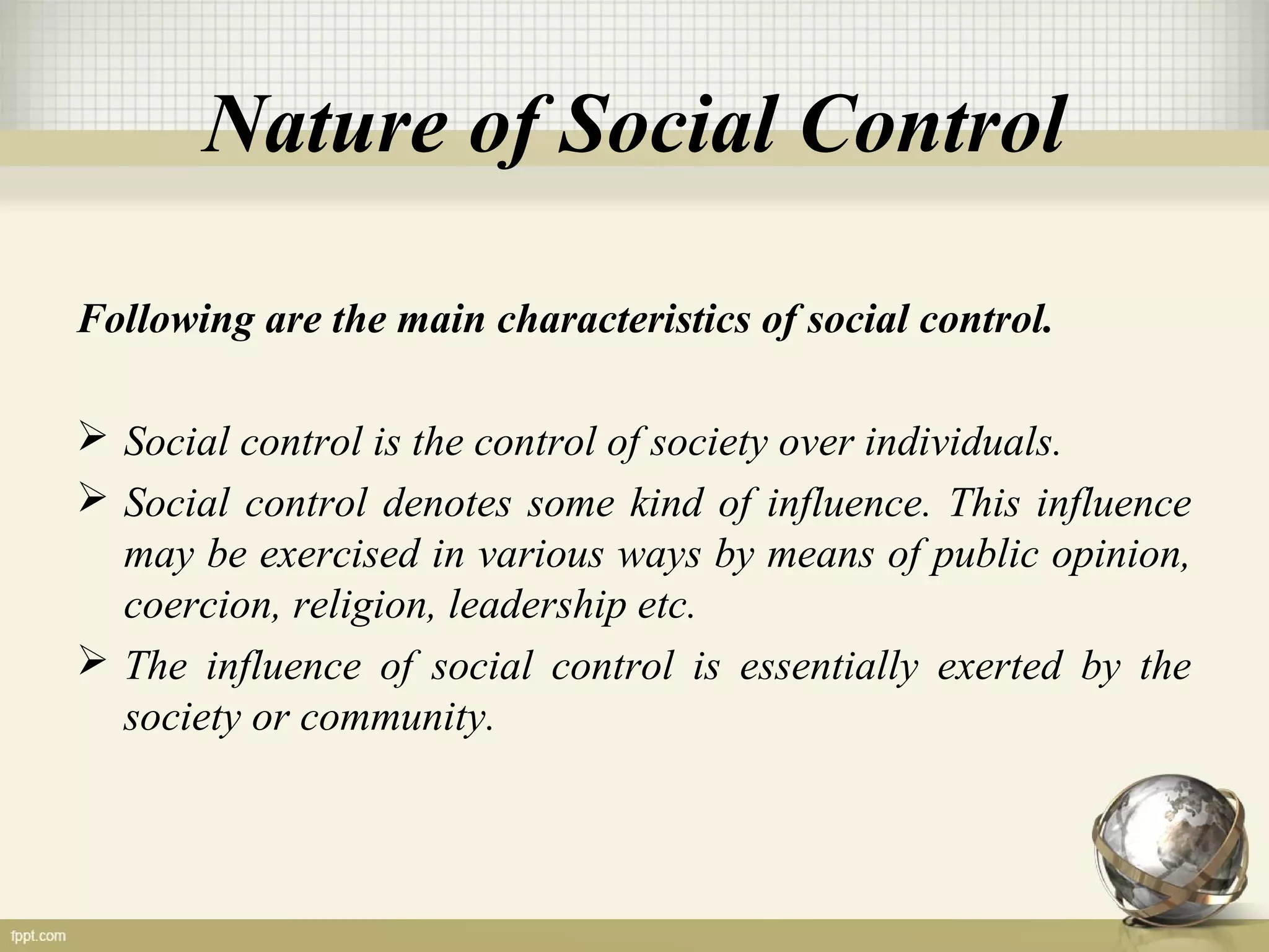 Social control And Agencies of social control | PPT