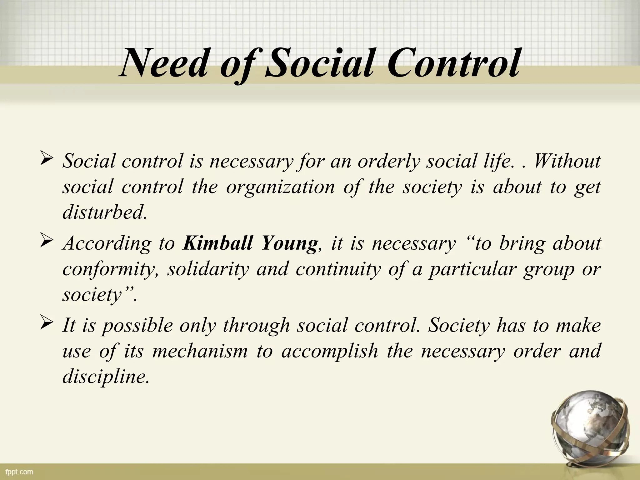 Social control And Agencies of social control | PPT