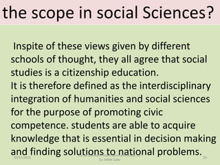 Social sciences scope and importance | PDF