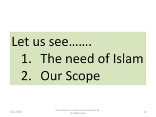 Social sciences scope and importance | PDF